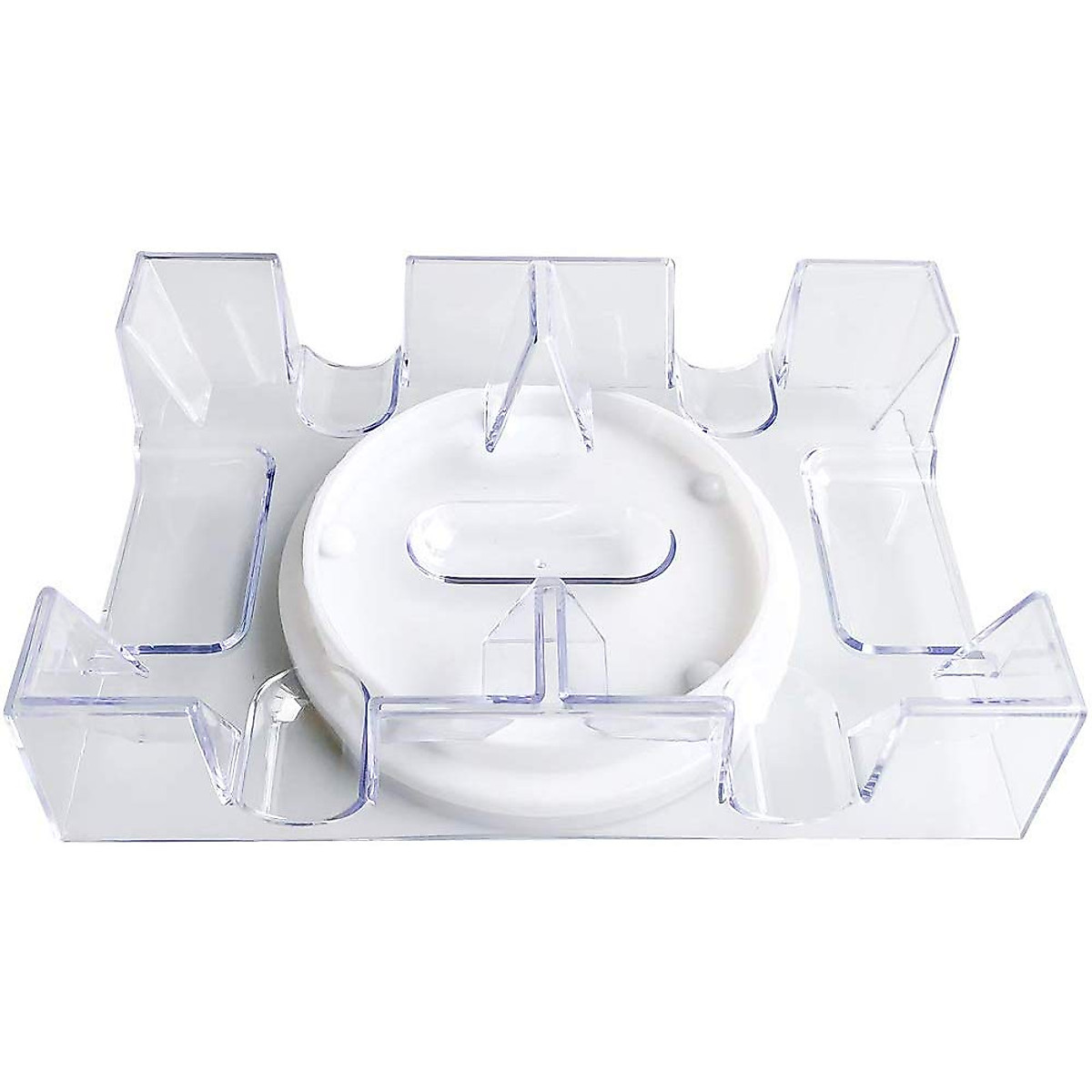 Merz67 LLC 2 or 6 Deck Revolving Rotating Canasta Playing Card Tray (2 Deck)