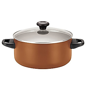 Farberware High Performance Nonstick Cookware Pots and Pans Set Dishwasher Safe, 17 Piece, Copper