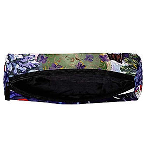 Painting Santa Claus Sending Gifts with Rabbit Pencil Bag Pen Case Stationary Case Pencil Pouch Desk Organizer Makeup Cosmetic Bag for School Office