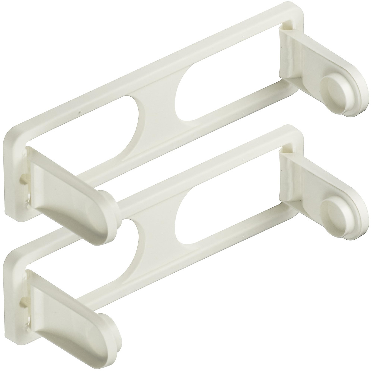 DecorRack Wall Mount Paper Towel Holder, Flexible Shatterproof -BPA Free- Plastic, Vertical or Horizontal Mount, Under Cabinet Folding Dispenser, Includes 2 Screws, Off White (2 Pack)