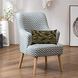 HOSNYE Military Camouflage Throw Pillow Cover Linen Fabric for Couch Bed Sofa Car Waist Cushion Cover 12 x 20 inch Pillow Case