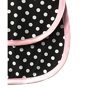 Hyzrz Cute Retro Apron Vintage Maid Polka Dot Kitchen Cooking Aprons for Women Ladies Girls (Pink)