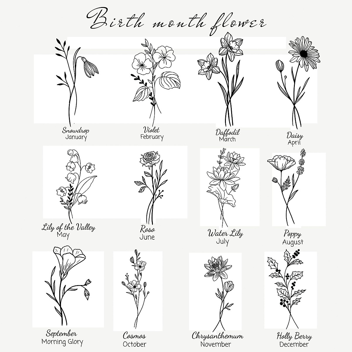 Personalized Stanl-y Tumbler Name Plates, Birth month flower Laser Engraved Stanl-y Cup Name Plate for Lid,Custom Acrylic Stanl-y Name Tag for Quencher H2.0 14 20 30 40 Oz, Tumbler Lid Topper