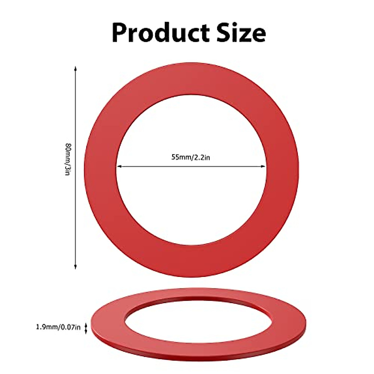 Flush Valve Seal for Mansfield, 3 Pack Upgraded Silicone Material Toilet Tank Gasket Replacement Parts for 210 and 211, Equivalent to 630-0030