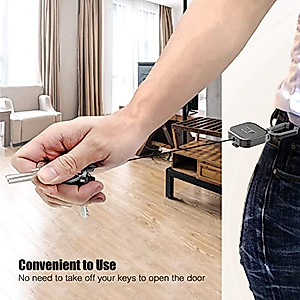 ELV Retractable ID Badge Holder, Heavy Duty Metal Body and Upgraded Dyneema Cord, Carabiner Key Chain Metal Keychain with Belt Clip and 31 inch Wire Extension, Hold Up to 15 Keys and Tools