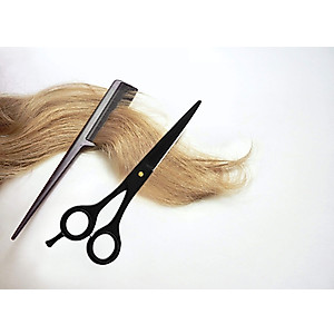 Facón Professional Razor Edge Barber Hair Cutting Scissors - Japanese Stainless Steel - 6.5" Length - Fine Adjustment Tension Screw - Salon Quality Premium Shears (The Bravo)