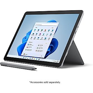 Microsoft Surface Go 3 10" Pixelsense Touchscreen Laptop Tablet, I3-10100Y, 8GB RAM, 128GB SSD, Intel UHD Graphics 615 with Dual-Core 10-Point Multi-Touch Windows 10 Pro, 8W6-00009 (Renewed)