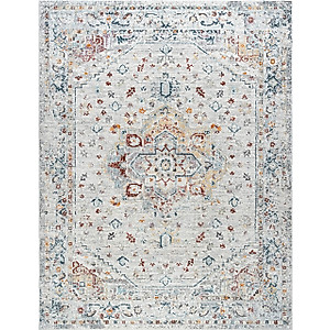 8x10 Area Rug | Traditional Large Area Rugs for Living Room, Dining Room, Bedroom, Entryway or Kitchen | Alfombras para Salas | Cream, 7'10'' x 10'3''