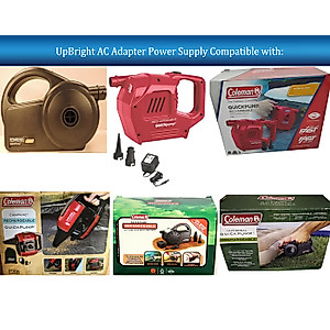 UpBright 6V AC/DC Adapter Compatible with Coleman QuickPump Rechargeable 2000017848 Campvac 2000012491 Universal 5999B400 YL-35-075300D Quick Pump 3YE GQ07-075020-AU 7.5V 200mA Power Battery Charger