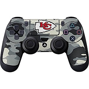 Skinit Decal Gaming Skin Compatible with PS4 Controller - Officially Licensed NFL Kansas City Chiefs Camo Design