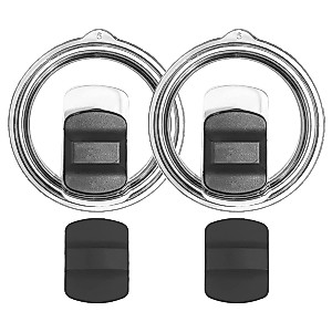 MZY LLC 20 oz Tumbler Lid Replacement lids Magnetic for YETI Rambler, Ozark Trail Spill Proof Cup Tumbler Cover with 2 Replacement Magnetic Slider