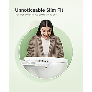 Bidet Attachment for Toilet, Ciays Ultra-Slim Bidet Toilet Seat Attachment , Self-Cleaning Dual Nozzles, Non-Electric Bidet Attachment for Sanitary and Feminine Wash, Sliver/White (CIBA02)
