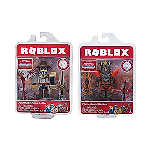 Roblox Action Collection - Archmage Arms Dealer + Flame Guard General Two Figure Bundle [Includes 2 Exclusive Virtual Items]