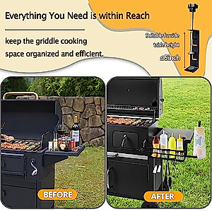 Griddle Caddy for 28"/36" Blackstone Griddles - Grill Caddy Space Saving BBQ Accessories Storage Box with Paper Towel Holder, Griddle Accessories Organizer,Tool Free No Drill