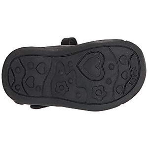 The Children's Place,baby-girls,Cat Strap Ballet Flats,and Toddler Uniform Embroidered Cat Shoes,Black Cat,6 Toddler