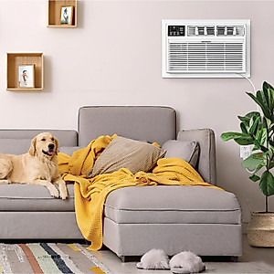 Whirlpool 14,000 BTU Through the Wall Air Conditioner, 230V, Cools up to 700 Sq. Ft for Living Room, Bedroom, Kitchen, Apartment, with Dehumidifier, Remote Control, Digital Display, 24H Timer, White