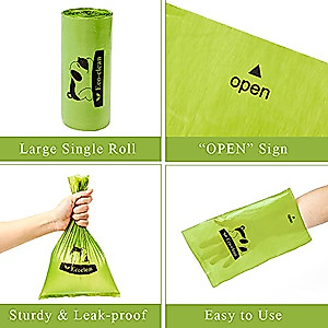 Dog Poop Bags, Poop Bags for Large Dogs, 500 Bags on a Large Single Roll, Leak-Proof, Earth-Friendly Dog Waste Bags