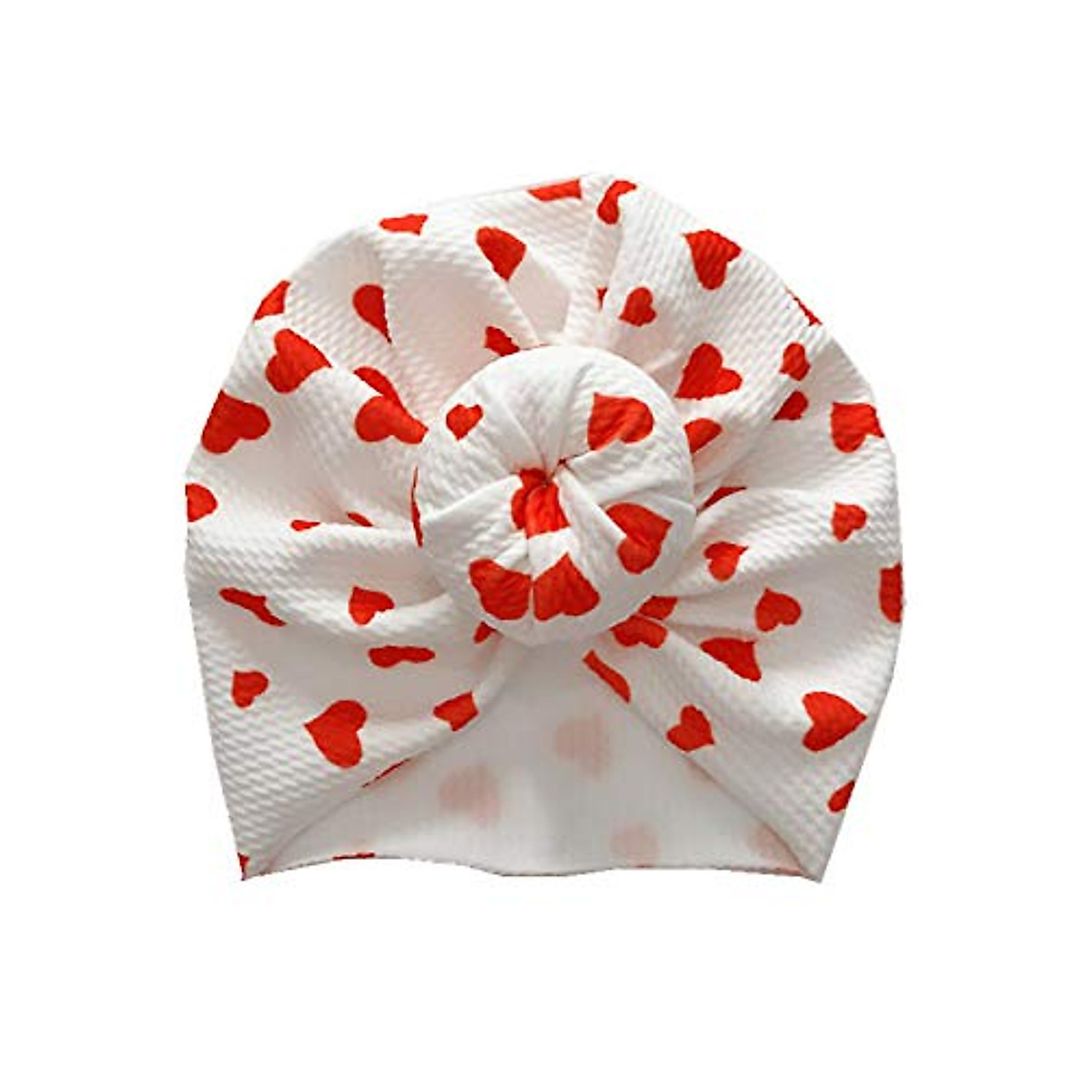 Asufegucd Baby Nylon Big Bow Turban Hats India Beanie Bohemia Donuts Cap Girls Headwear Bun Knot (Multicoloured ASFK8728)