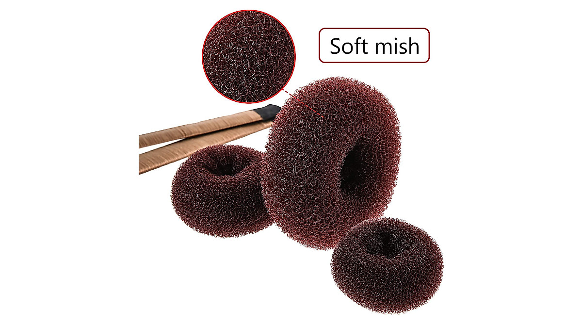 Bun Shaper Set with Donuts and Hair Tools for Women and Kids