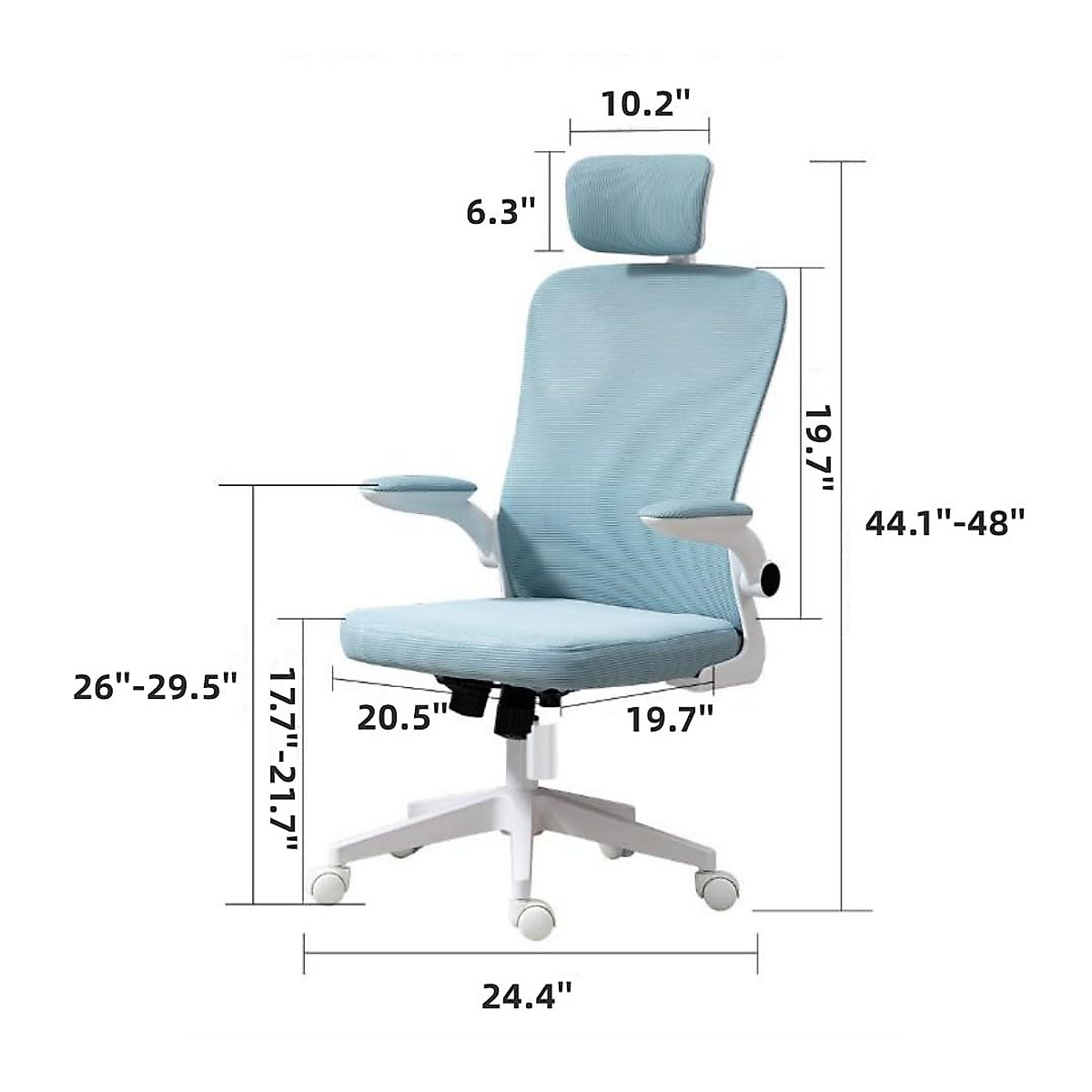 Office Chair Computer Chair Household Long Sitting Learning Chair Swivel Chair Lifting Backrest Conference Chair Ergonomic Chair (Black)