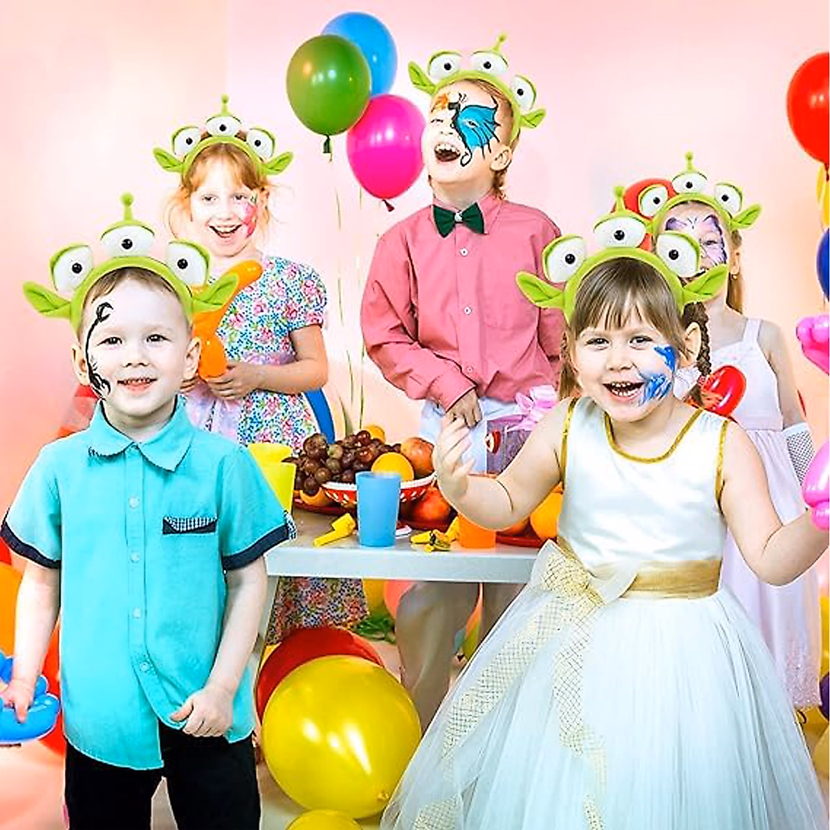 Leziazany Alien Headband Stretchy Plush Eyeball Headband Three Eye Plush Alien Monster Headband for Christmas party cosplay