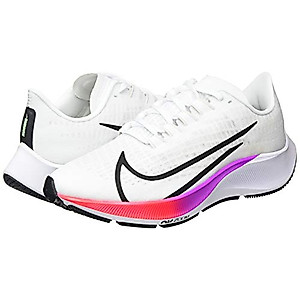 NIKE Women's Race Running Shoe, White Flash Crimson Hyper Violet Spruce Aura Vapor Green Black, 8.5