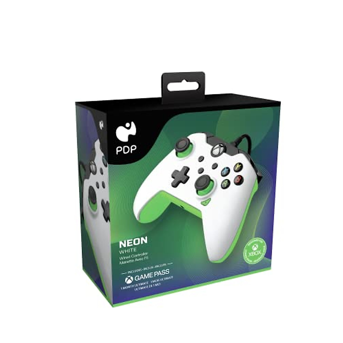 PDP Wired Controller Neon White for Xbox Series X|S, Gamepad, Wired Video Game Controller, Gaming Controller, Xbox One, Officially Licensed - Xbox Series X