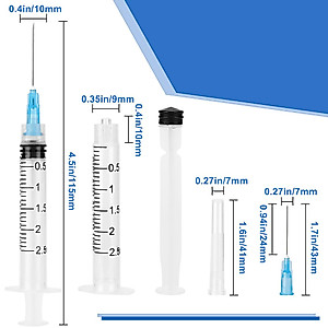 24 Pack Disposable 2.5 ml Syringes with Needle 23G 1”, Sterile Luer Lock Syringe Individually Packaged, Smooth and Accurate Dispensing for Labs, Liquid Measuring, Oil