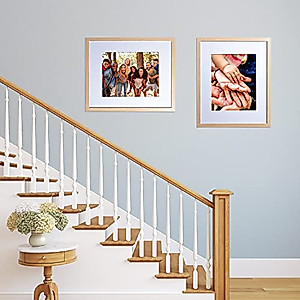 FrameWorks 2-Pack, 16x20 Matted to 11x14 Picture Frame, Natural Oak – Classic Wooden Photo Frame with Tempered Glass, Modern Matte Finish for Prints, Posters, Certificates & Wall Decor – Gallery-Ready