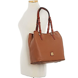 Dooney & Bourke Handbag, Pebble Grain Briana With Pouch Shoulder Bag - White