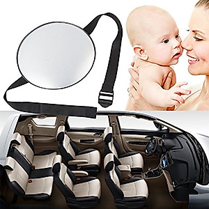 Kiminors Car Safety Easy View Back Seat Mirror Baby Facing Rear Ward Child Infant Care,white,