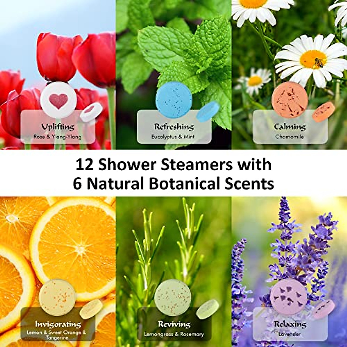 Aofmee Shower Steamers, 12 Shower Bombs, Shower Steamers Aromatherapy for Women, Shower Tablet for Mom Wife, Relaxation Gifts for Women Who Have Everything on Christmas Birthday Valentines Mothers Day