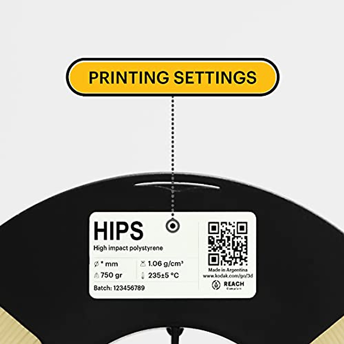 KODAK 3D printer limonene soluble filament HIPS RED +/- 0.03 mm, 750g (1.6lbs) Spool, 1.75 mm. Lowest moisture premium filament in Vacuum Sealed Aluminum Ziploc bag. Fit Most FDM Printers.