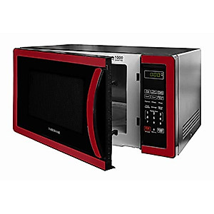 Farberware Classic FMO11AHTBKN 1.1 Cu. Ft. 1000-Watt Microwave Oven with LED Lighting, Metallic Red