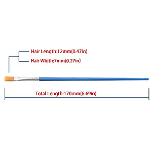 DECYOOL 60 Pcs Paint Brushes Set Kids Nylon Flat Hair Small Oil Watercolor Artist Painting Kits Bulk for Acrylic Painting