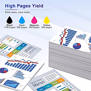 Vinker 702XL Remanufactured Ink Cartridge Replacement for Epson 702XL Ink Cartridges Combo Pack T702XL T702 for EWorkforce Pro WF-3720 WF-3730 WF-3733 Printer (Black, Cyan, Magenta, Yellow, 4 Pack)