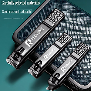 Nail clippers set matte stainless steel 3 pcs fingernail clippers &slant edg Toenail Clipper Cutter Metal Case .The best gift nail clippers for men and women