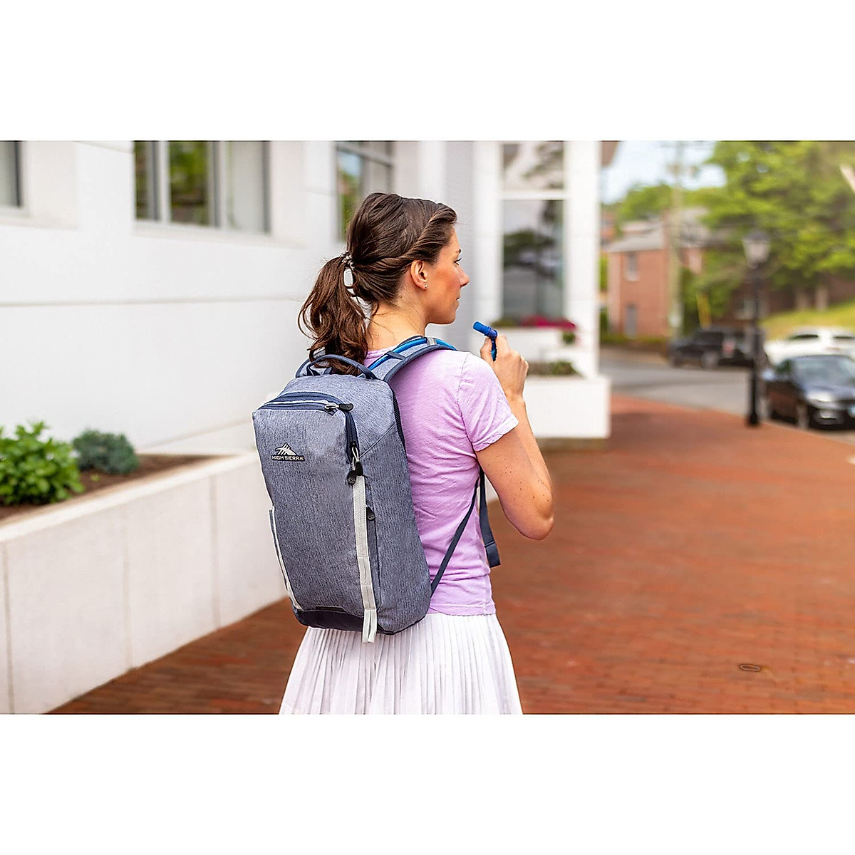 High Sierra Outside Commuter Daypack, Grey Blue, 18L