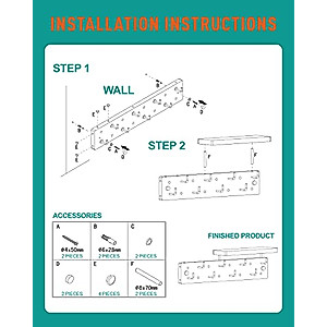 HSEOFBUTY Multi-Functional Wall Mounted Coat Rack Shelf with 8 Metal Hooks, Heavy Duty Storage Shelf for Space Saving and Organizing, Perfect for Coats, Hats, Scarves, and More