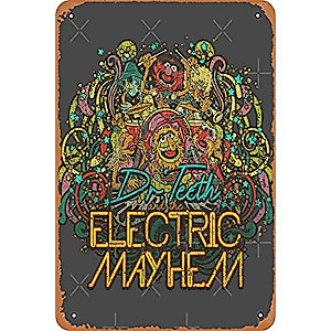 Dr. Teeth and The Electric Mayhem 1975 Poster 12" X 8" Vintage Metal Tin Sign Home Decor Garage Man Cave Wall Art