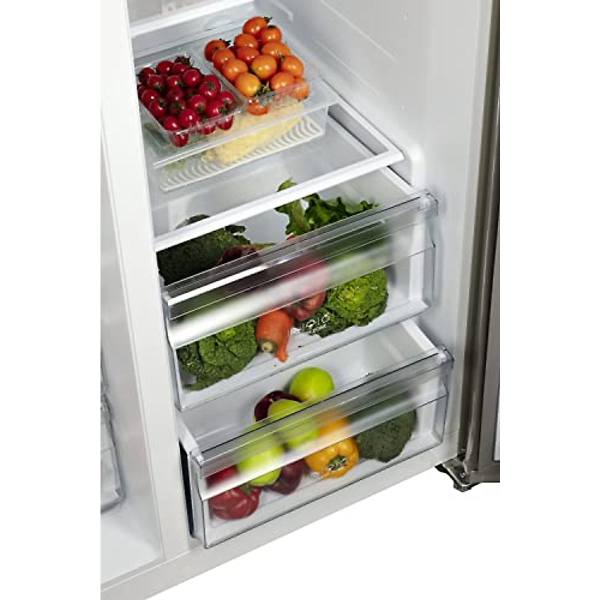 Hamilton Beach HBF2064 20.6 cu ft Counter Depth Full Size Refrigerator, Side Doors, Stainless