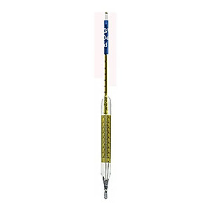Thermco GW2511X Plain Form Salt Brine Hydrometer, Sodium Chloride % by Weight, 0 to 26.5% Range, 0.5° Division
