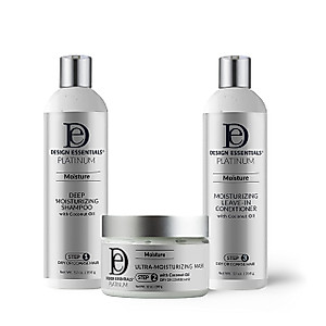 Design Essentials Platinum Moisture Moisturizing Leave-In Conditioner, Step 3, 12 Ounces