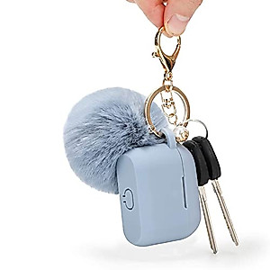 Case for Airpods 3 (2021), Filoto Apple Airpod 3 Generation Case Cover for Women Girls, Silicone Case for Air Pod 3rd Charging Case with Pompom Keychain Accessories (Gray Blue)