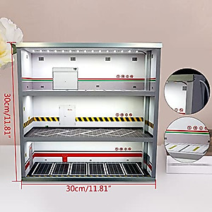 Garage Display Case Collectible Display Show Case with LED Lights,Model Car Display Case for 1:64 Scale Mini Car Parking Space Scene Collectible Gift Decoration 3 Layer Model Car Parking Lot Garage
