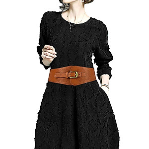 YYHJM Corset Belt Elastic Stretch Belt Women's Fashion Wide Faux Leather Waist Belt Stretchy Corset Cinch Belt