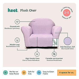 Keet Plush Children Chair, 2-5 Years Old, Lavender