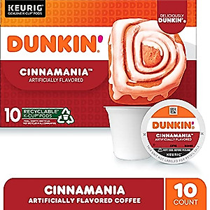 Dunkin’ Cinnamania Flavored Coffee, 10 Keurig K-Cup Pods