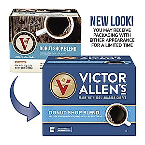 Victor Allen's Coffee Donut Shop Blend, Medium Roast, 42 Count, Single Serve Coffee Pods for Keurig K-Cup Brewers