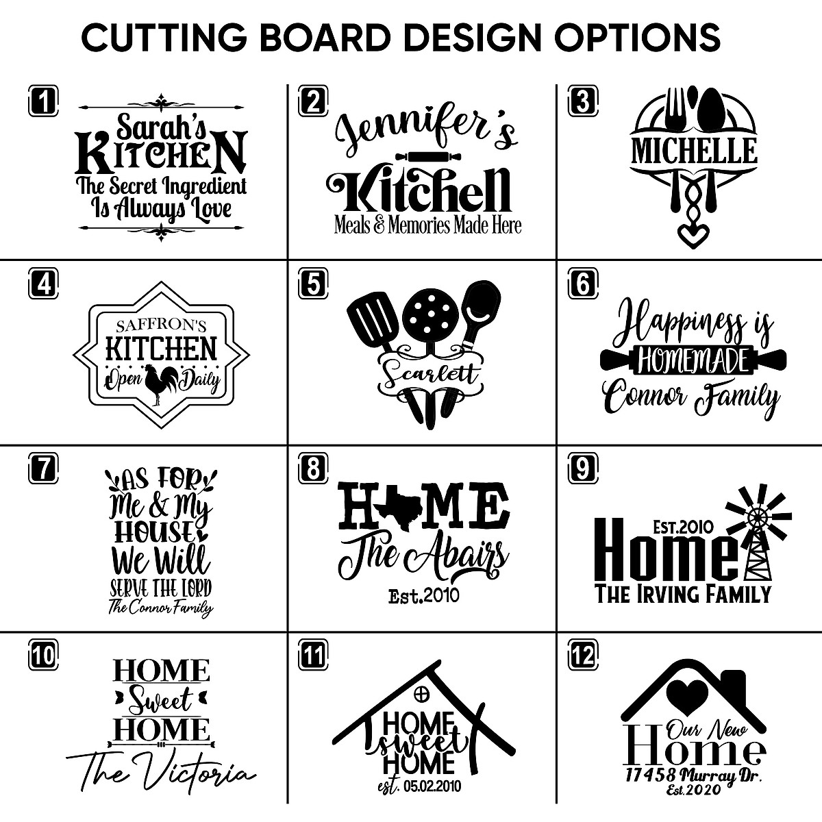 Personalized Cutting Board Housewarming Gift Mr and Mrs Custom Cutting Board Wood Engraved